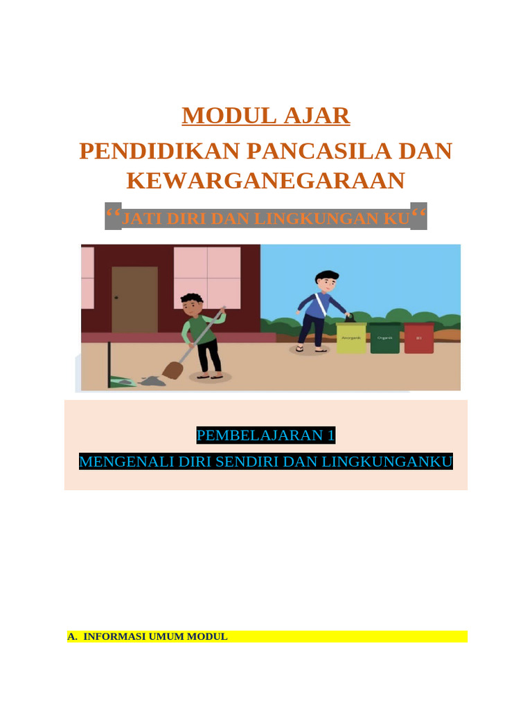 Modul Ajar PPKN Kls 5 | PDF