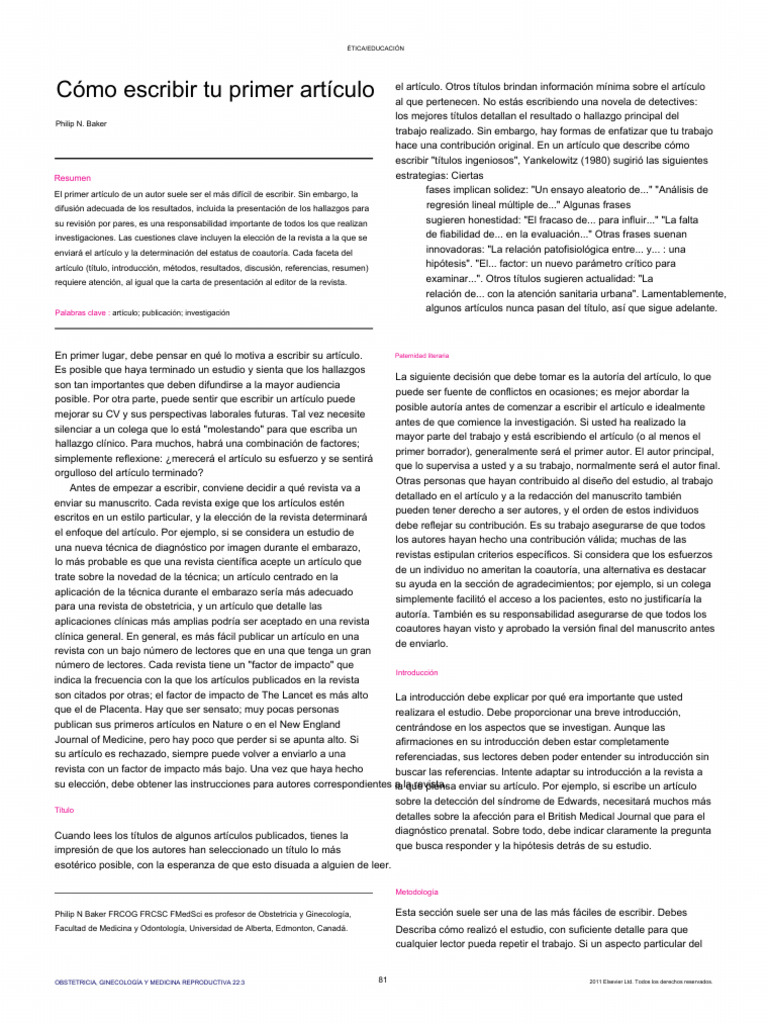 How To Write Your First Paper 2 | PDF