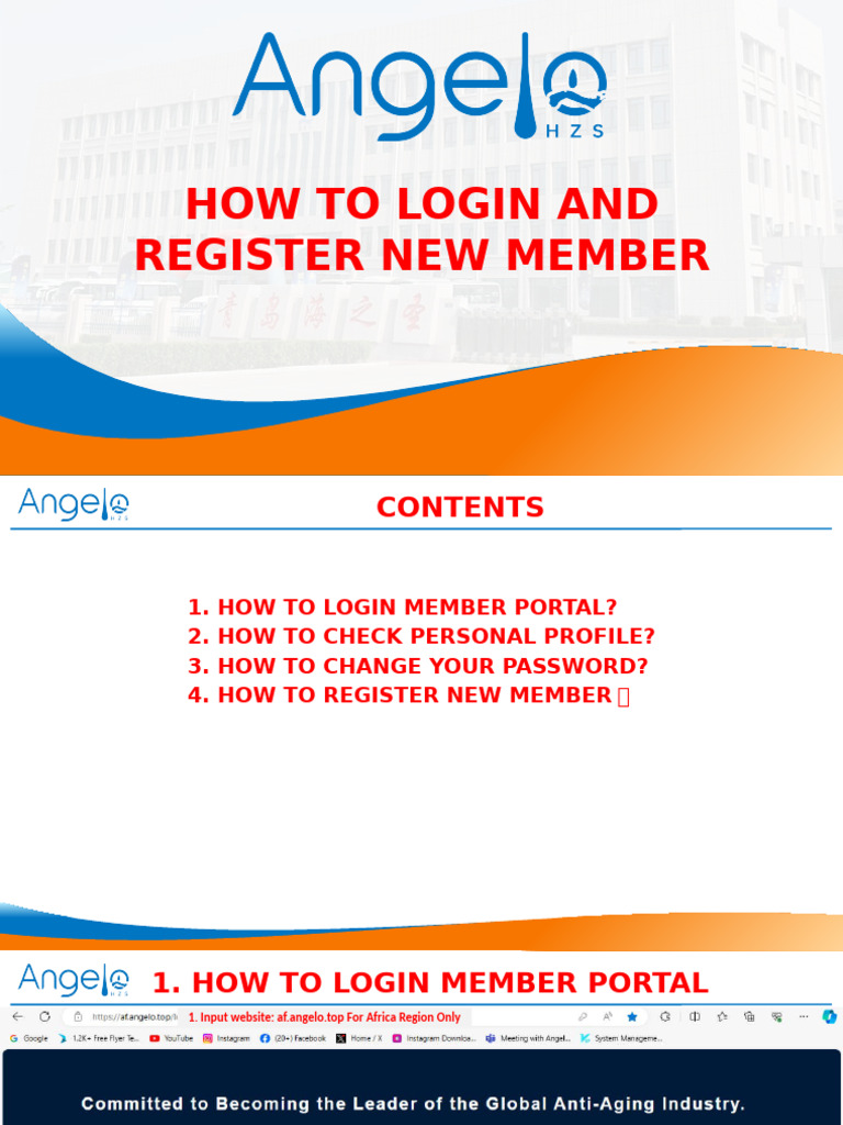 How To Login and Register New Member | PDF