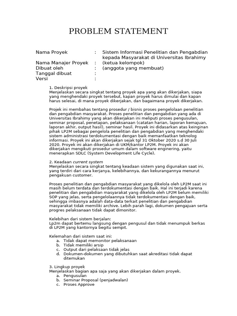 1-Problem Statement | PDF