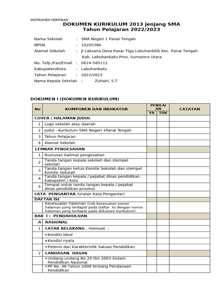 Lamp Dok Verifikasi | PDF