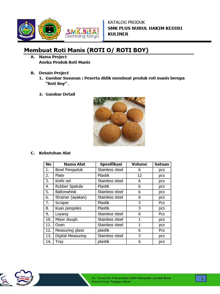 Modul Project Roti o | PDF