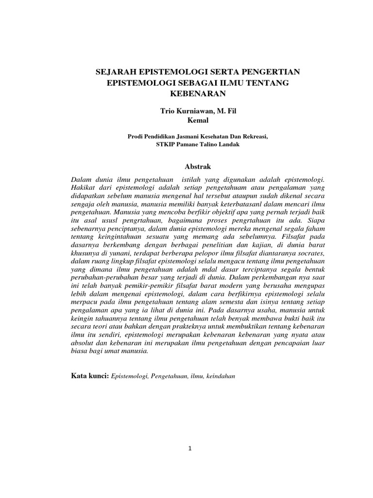 SEJARAH_EPISTEMOLOGI_SERTA_PENGERTIAN_EP | PDF