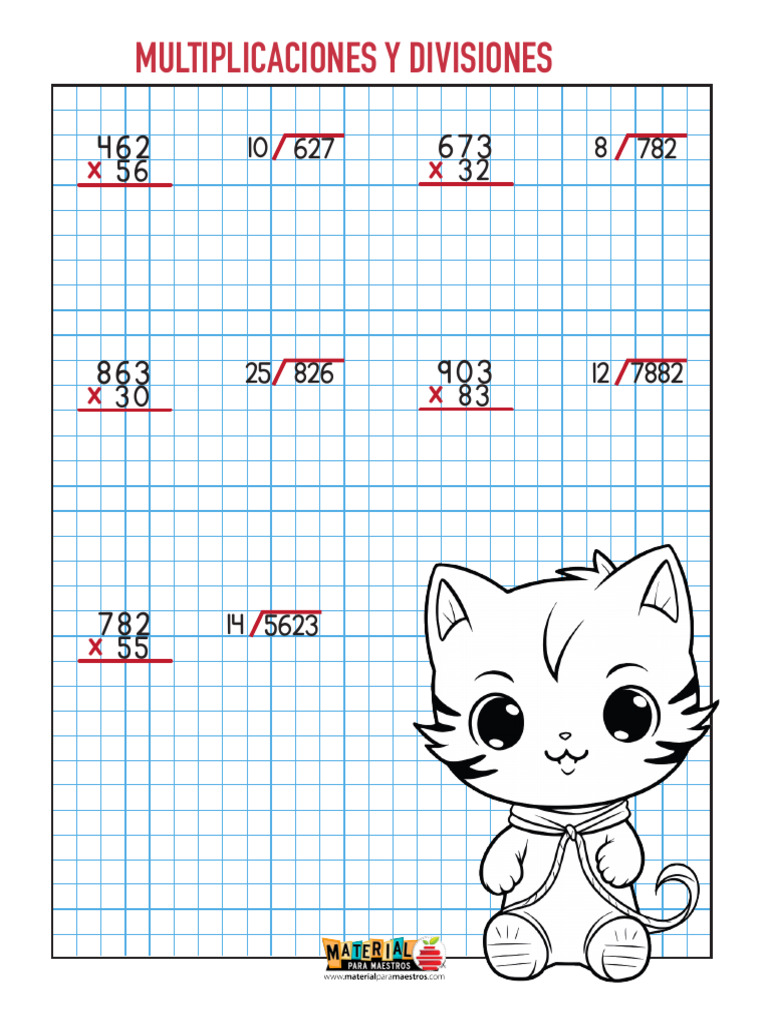 Hojas Con Multiplicaciones y Divisiones | PDF