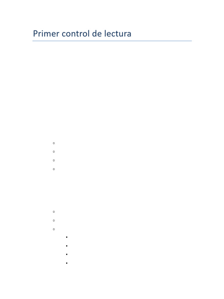 PRIMER CONTROL DE LECTURA | PDF