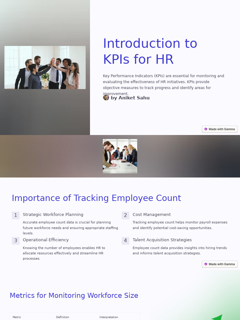 Introduction To KPIs For HR | PDF