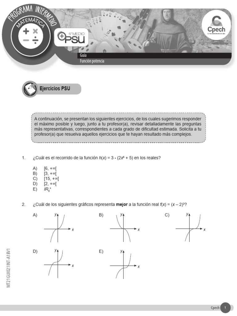 Clase 25 Guía Función potencia | PDF