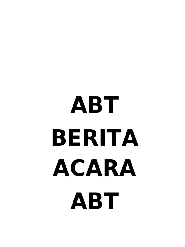 ABT Berita Acara ABT | PDF
