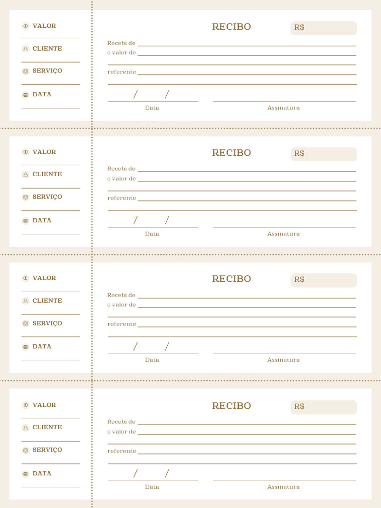 Documento A4 Bloco Talão de Recibo Simples Bege - 20240926 - 235941 ...