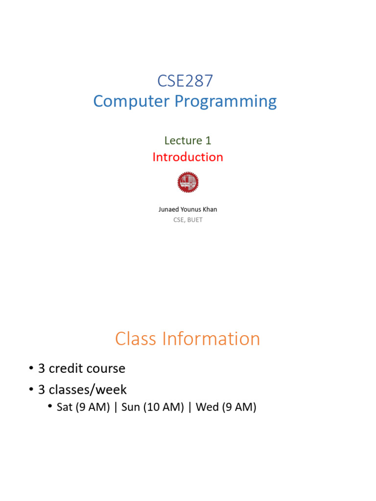 Lecture 01 - Introduction | PDF