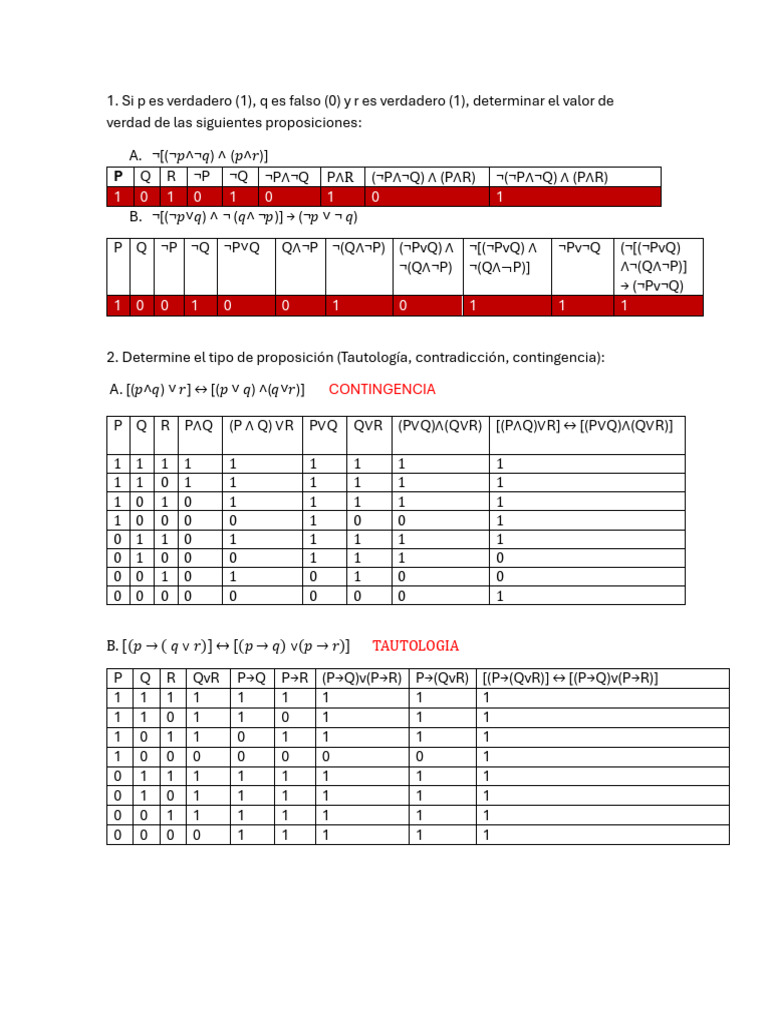 Proposiciones Logicas | PDF