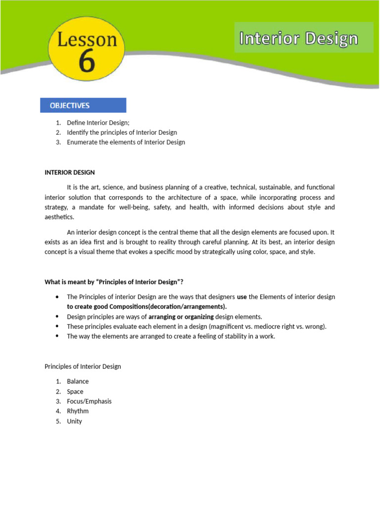 Topic-6-Interior-Design | PDF