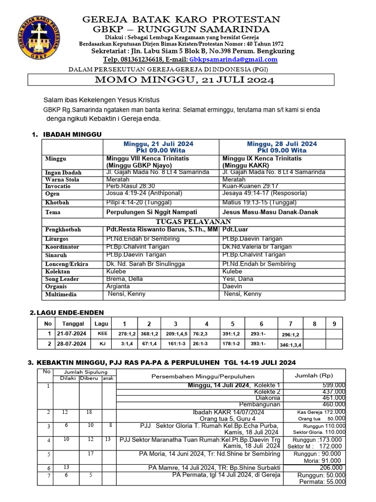 MOMO MINGGU 21 JULI 2024 | PDF
