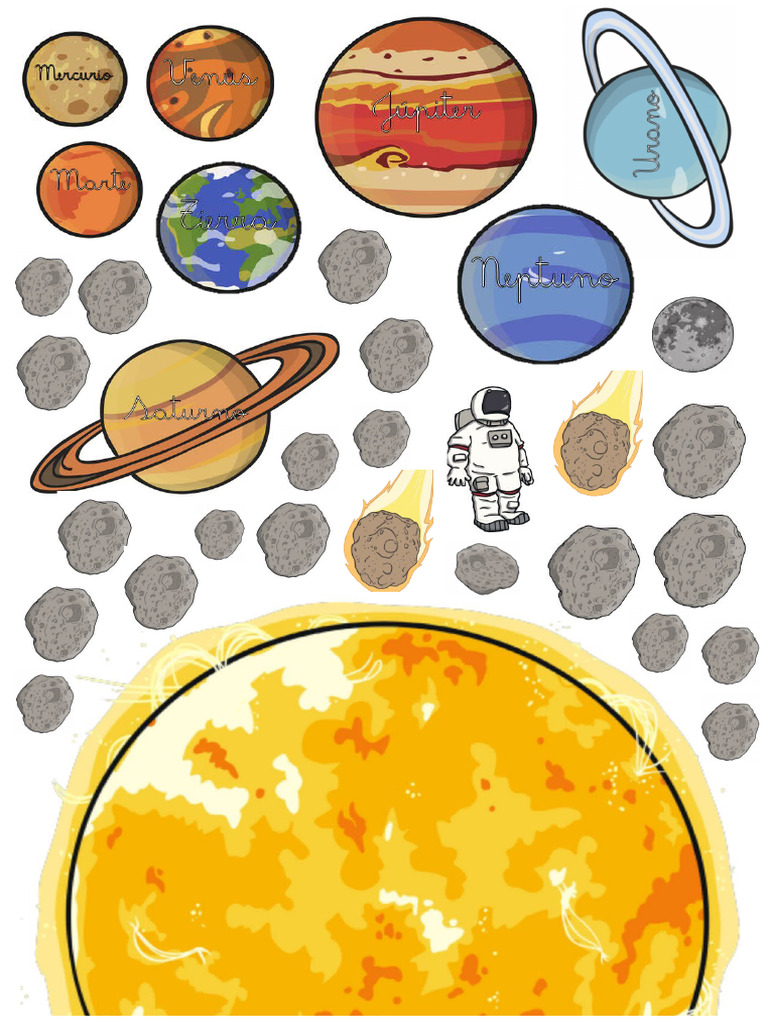 Planetas Recortables Pdf