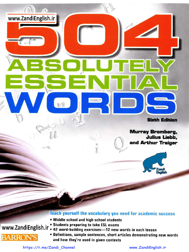 504 Absolutely Essential Words Zandi English | PDF