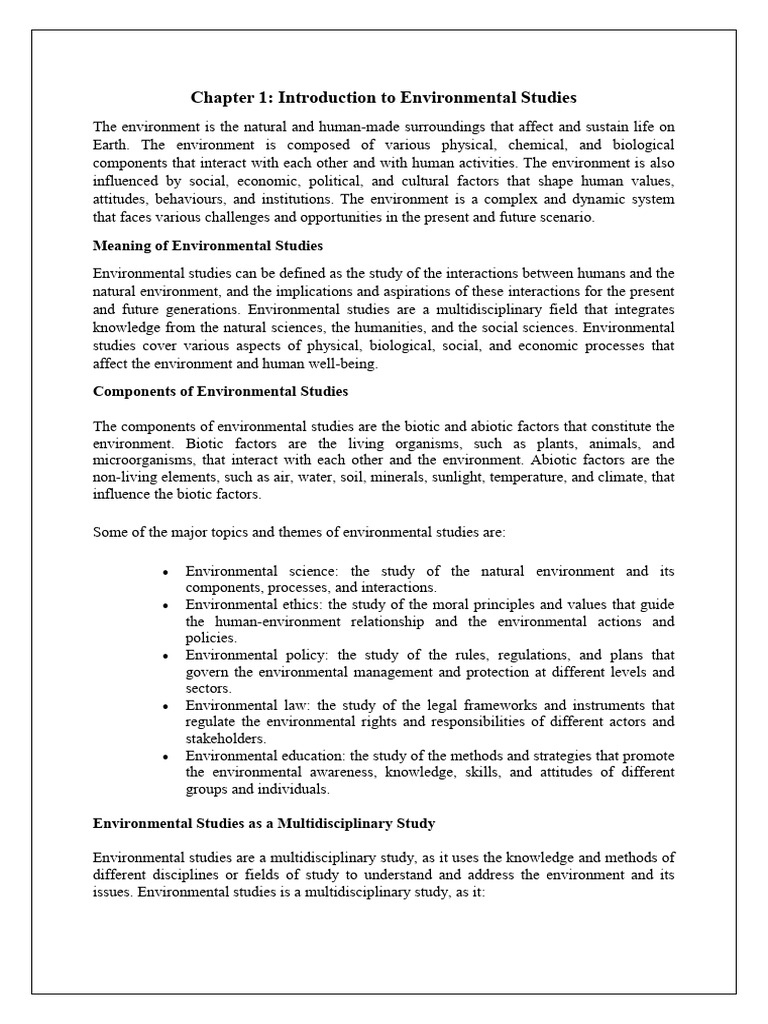 EVS Notes | PDF