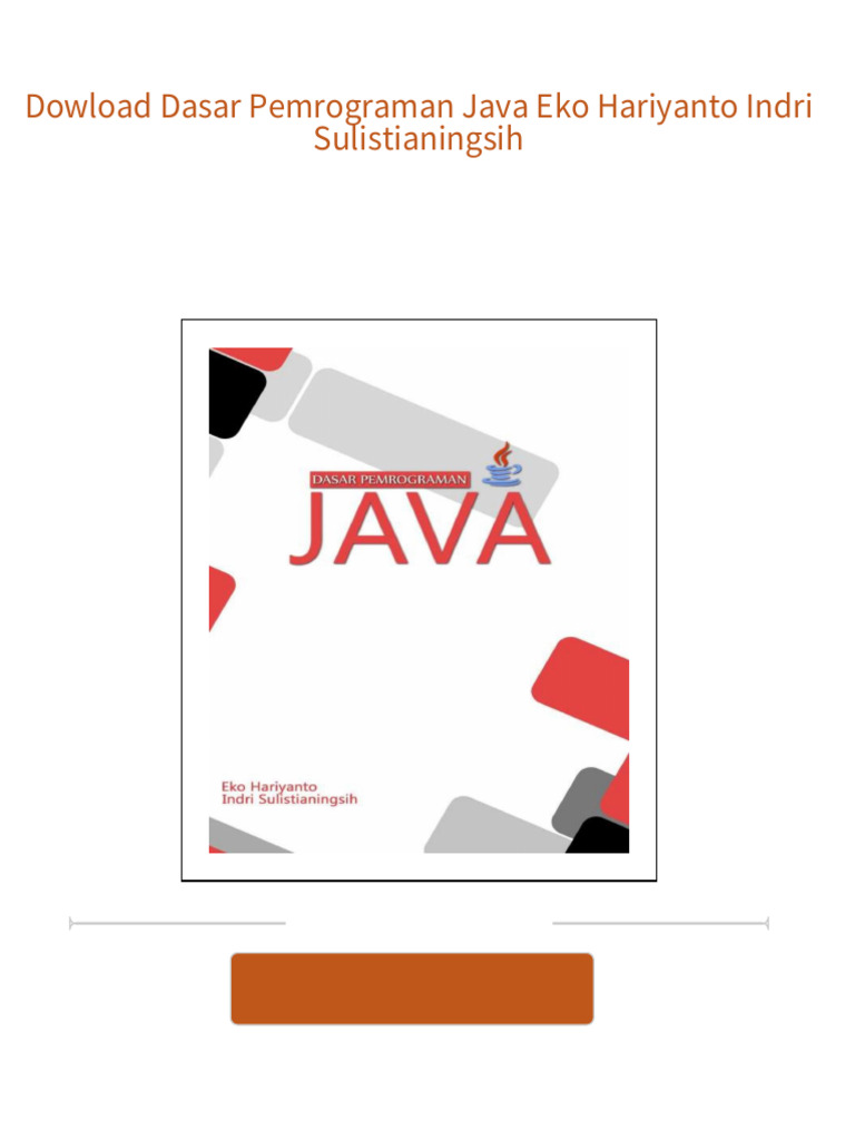 PDF Dasar Pemrograman Java Eko Hariyanto Indri Sulistianingsih Download ...