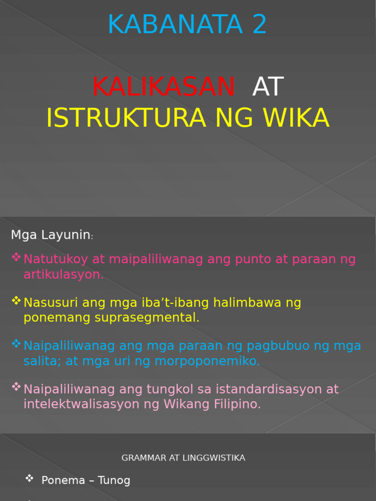 Grammar at Linggwistika | PDF