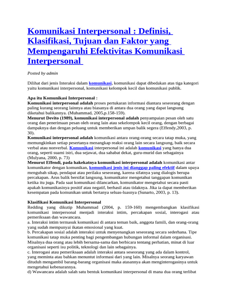 Komunikasi Interpersonal | PDF