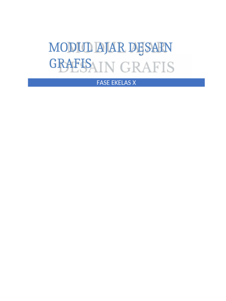 Modul Ajar 1 Desain Grafis | PDF