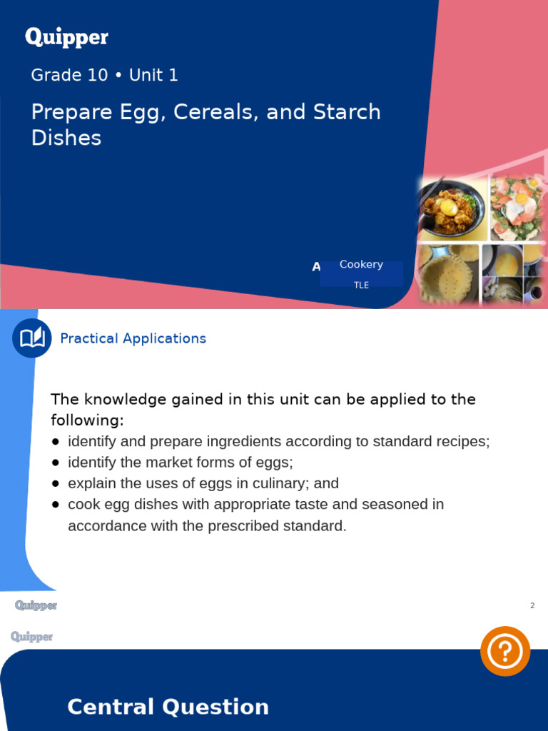 Prepare and Cook Egg Dishes | PDF