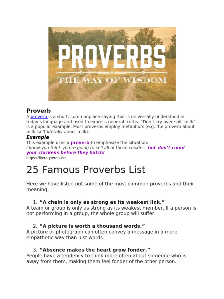 Proverbs | PDF