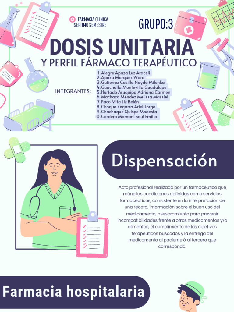 Dosis Unitaria y Perfil Fármaco Terapéutico-1 | PDF | Farmacia ...