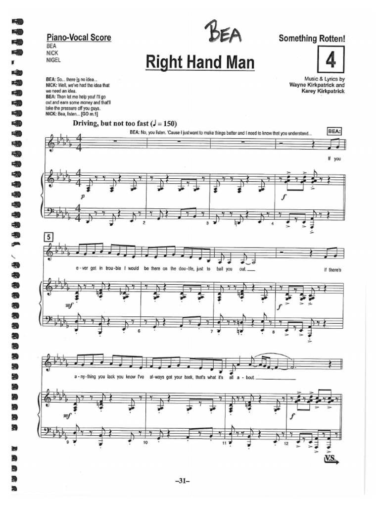 Right Hand Man - Something Rotten | PDF
