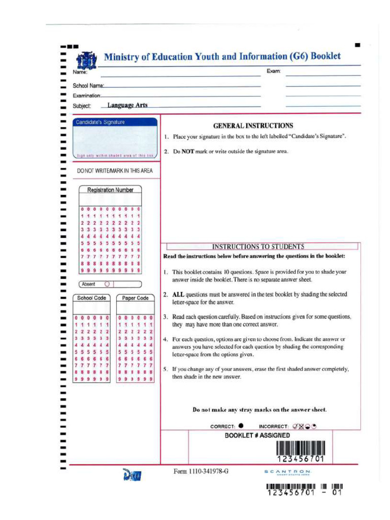 Language Arts Students Booklet | PDF