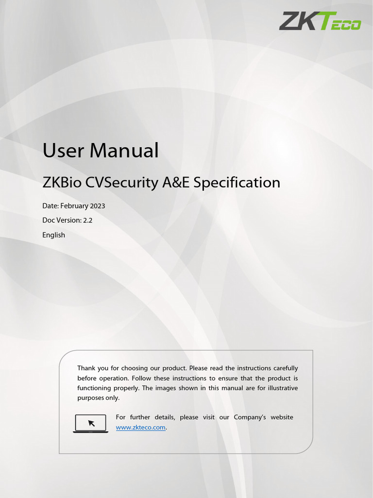 Zkbio-Cvsecurity Ae-Specification en v2.2 20230216 | PDF