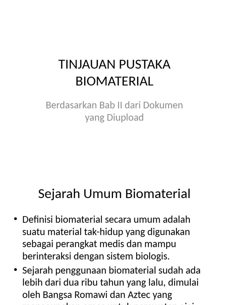 Biomaterial Presentation | PDF
