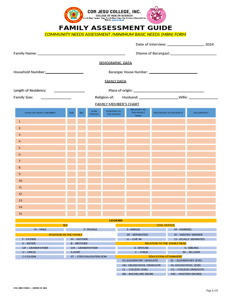 Family Assessemnt Guide | PDF