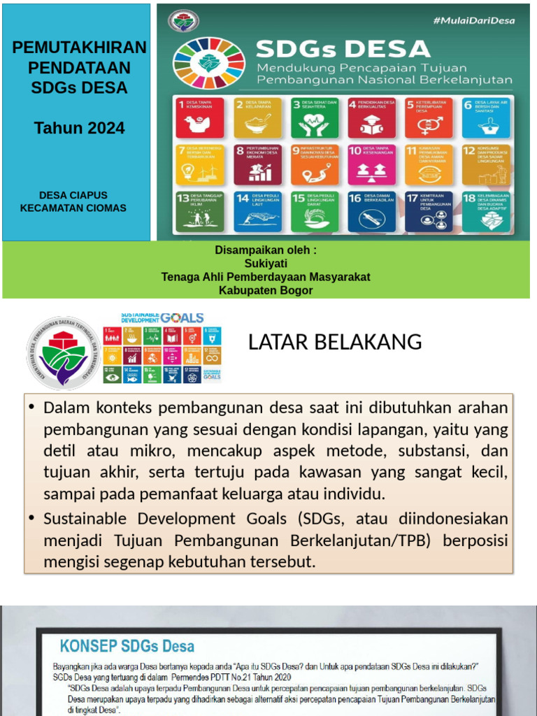 SDGs Desa Ciapus Kec Ciomas | PDF