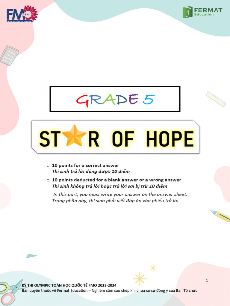 FMO Grade 5 Star of Hope | PDF