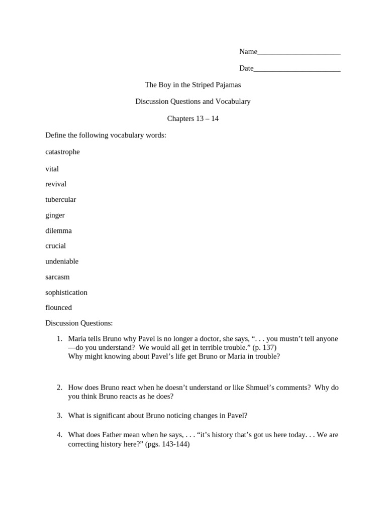 Chapters 13 - 14 Questions and Vocabulary | PDF