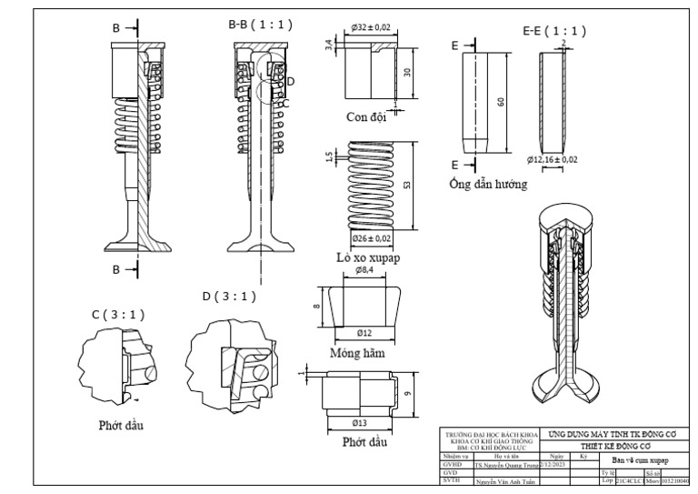 bạn vẽ cụm xupap | PDF