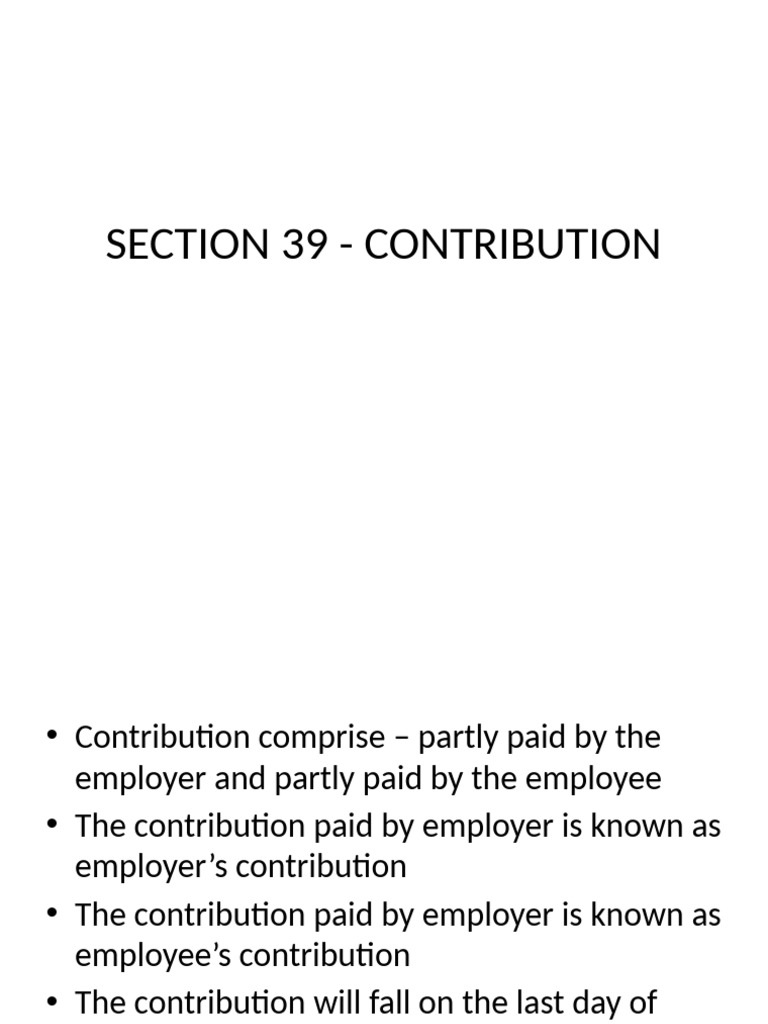 Contribution Under ESI | PDF