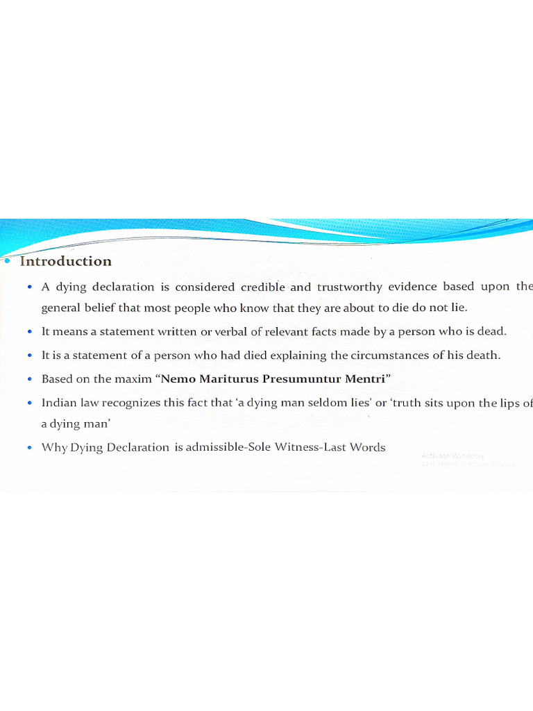 Dying Declaration | PDF