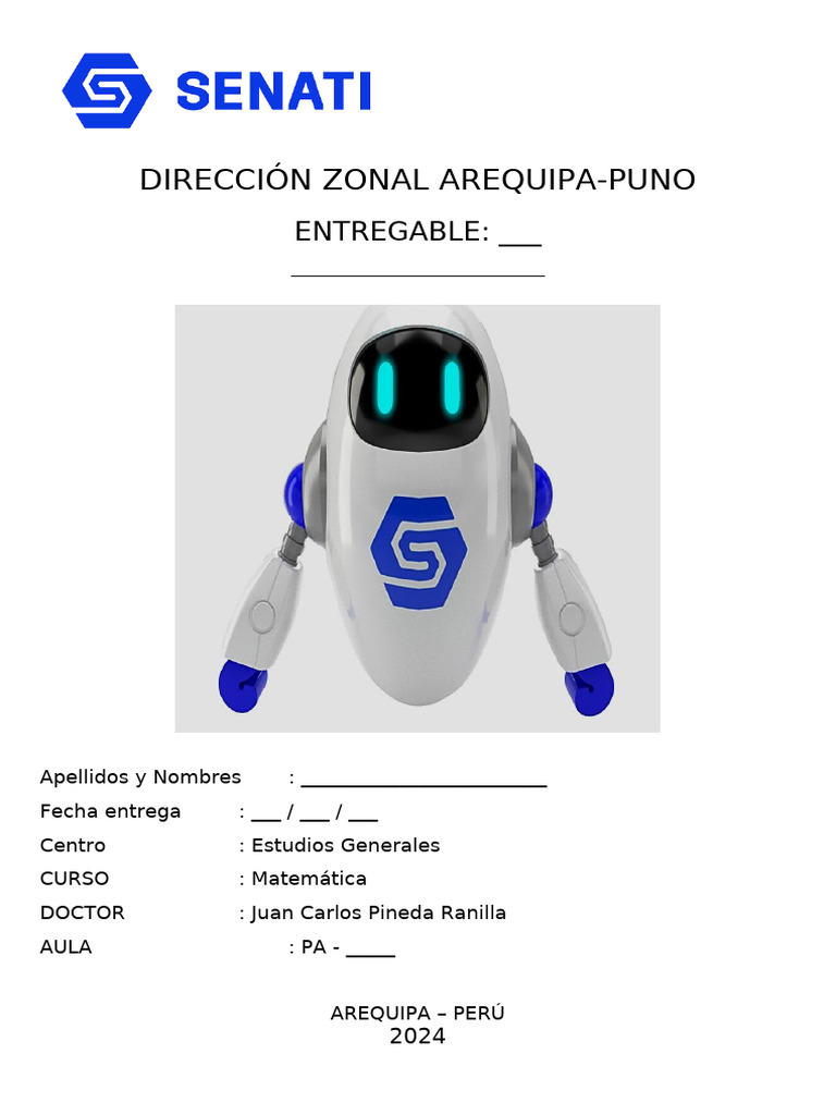 Caratula Entregables senati | PDF