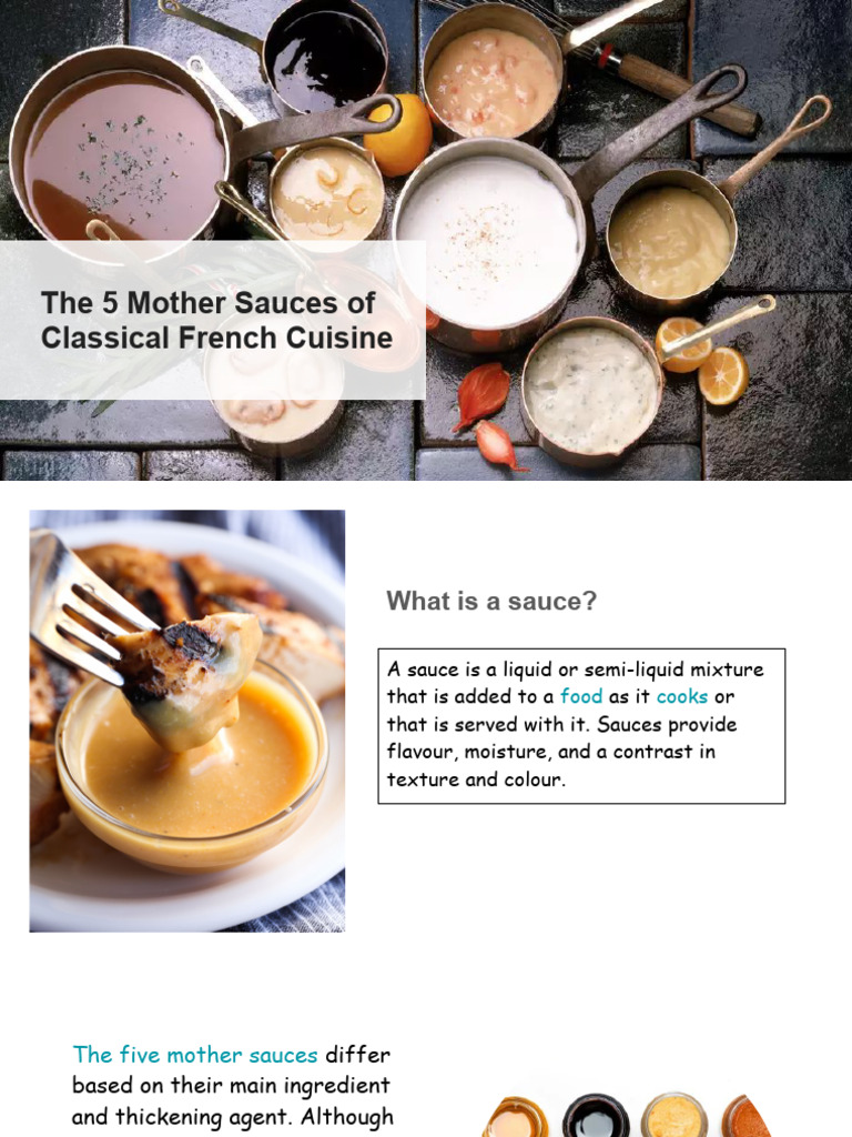 The 5 Mother Sauces | PDF