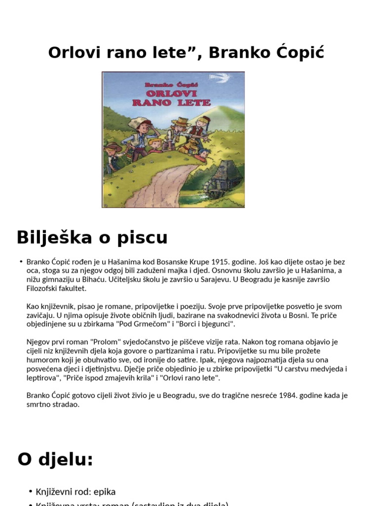 Orlovi Rano Lete 1 | PDF