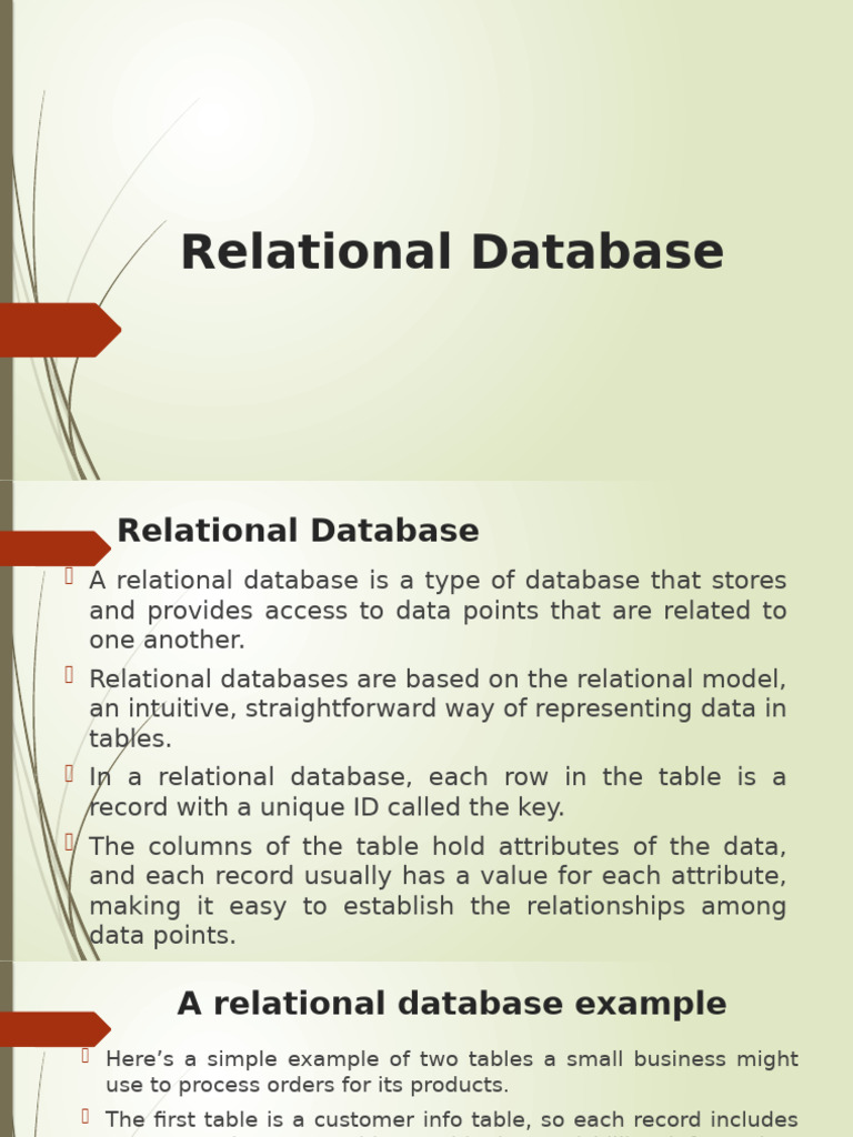 Lec 6 Relational Database | PDF