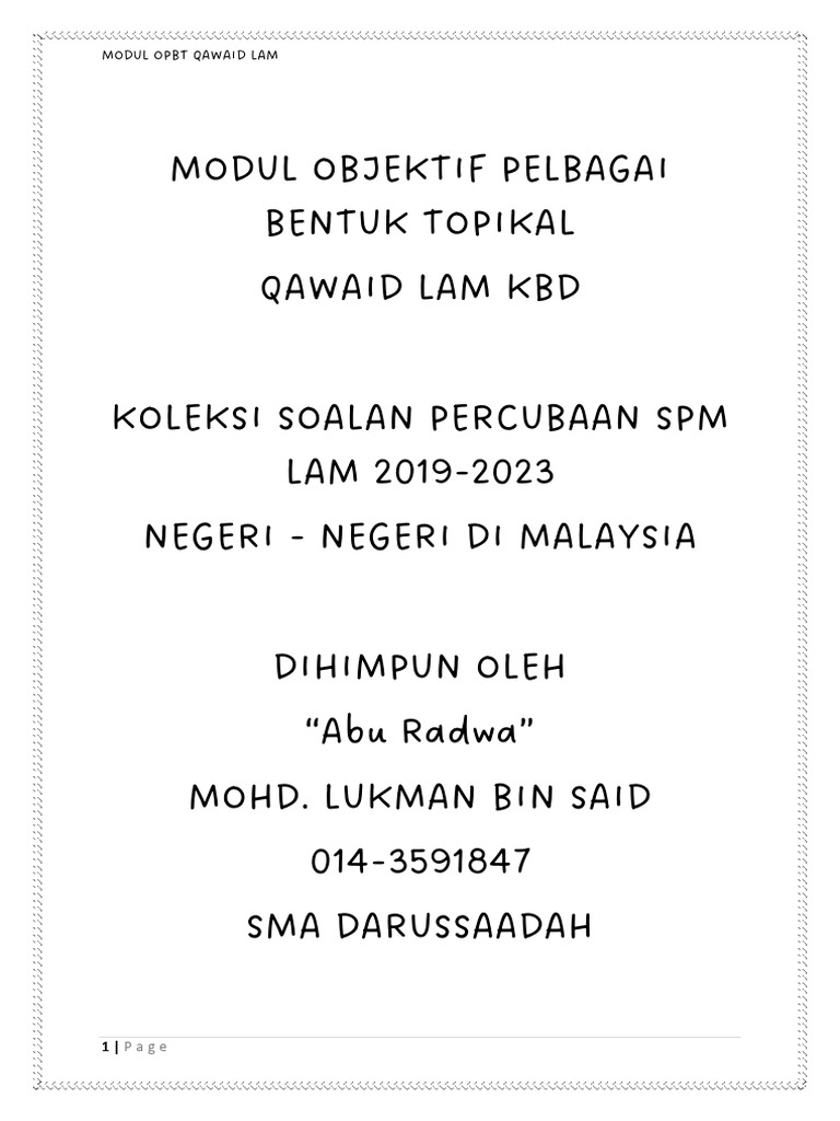 Modul Opb 2024 | PDF