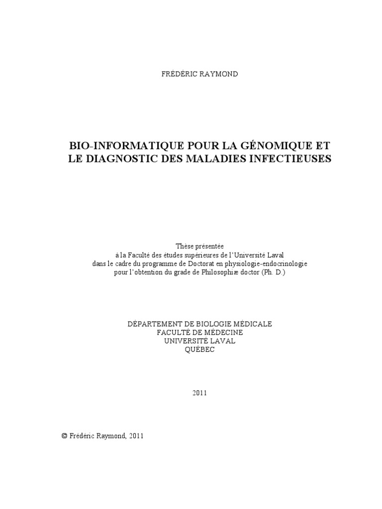 Bio-Informatique Pour La Génomique | PDF | Microbiologie | Immunologie