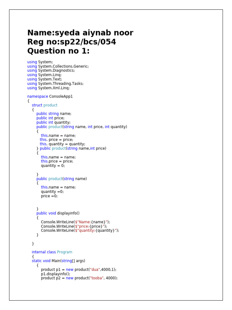 visual program task 2 | PDF