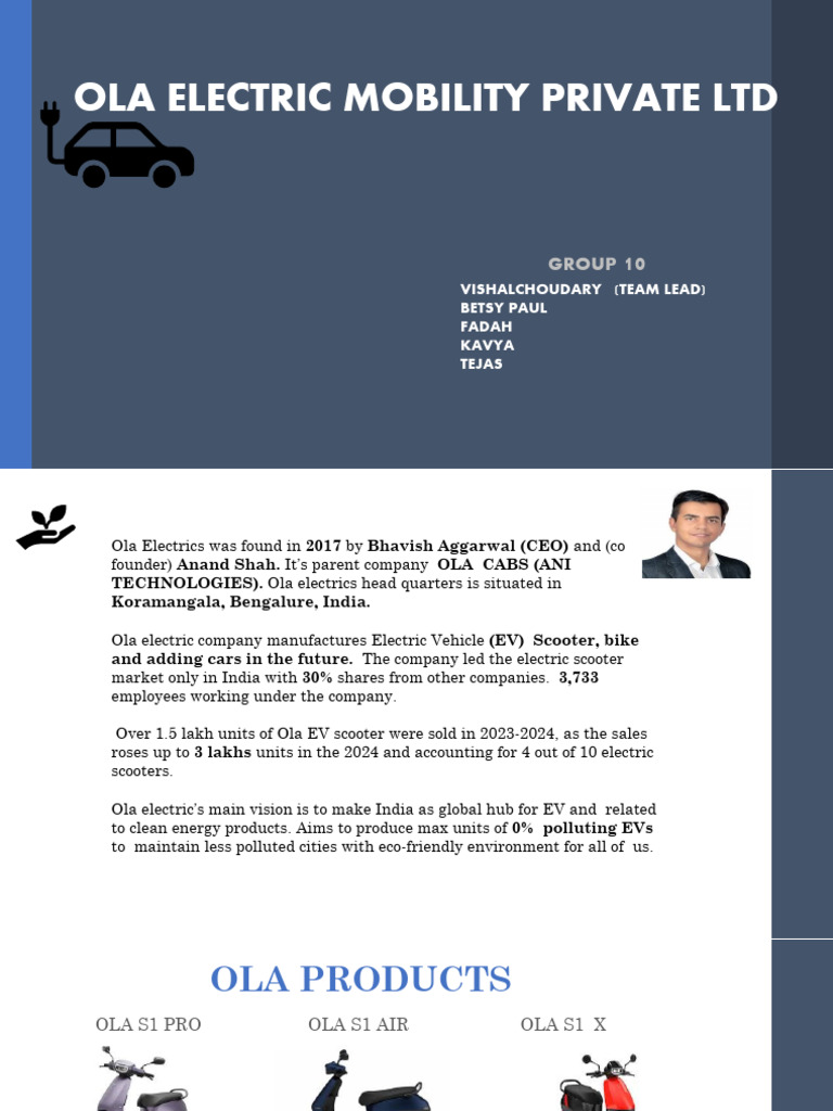 Ola Electric Mobility Private LTD | PDF