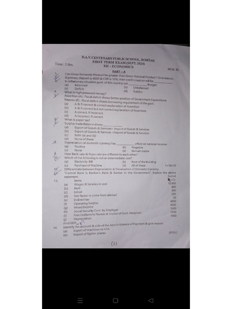 Economics Class 12 | PDF