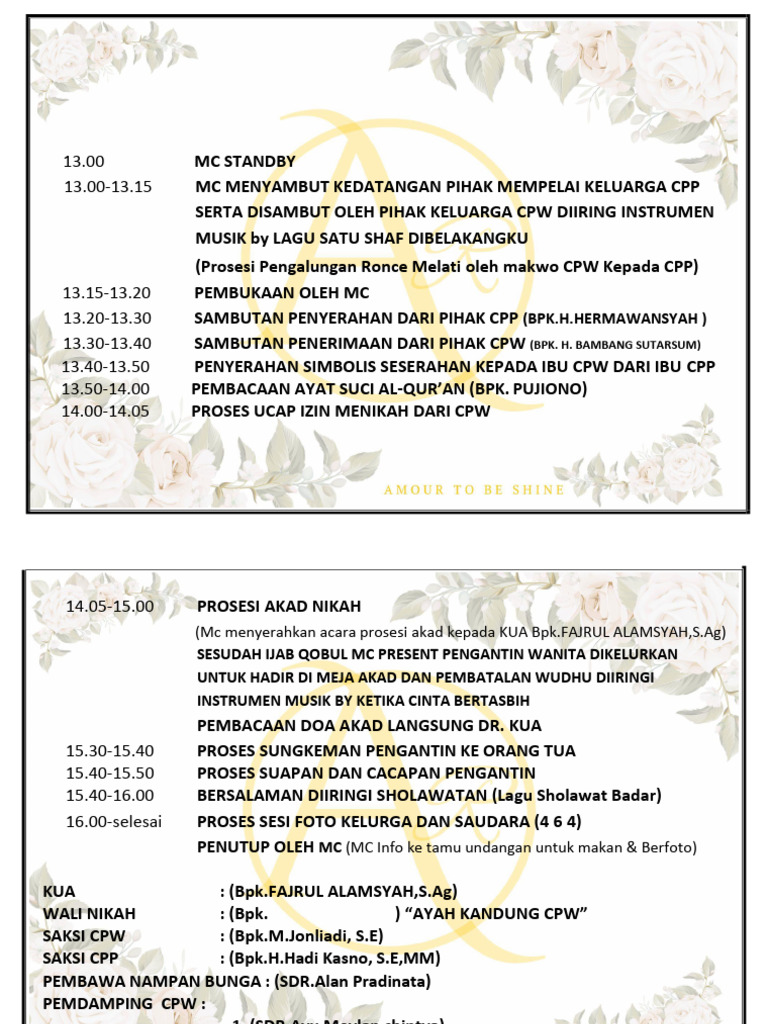 QCard Akad-Resepsi Ayu & Rachman | PDF