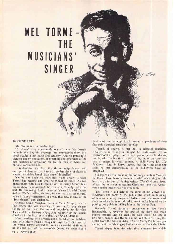 Mel Torme, The Musician's Singer | PDF