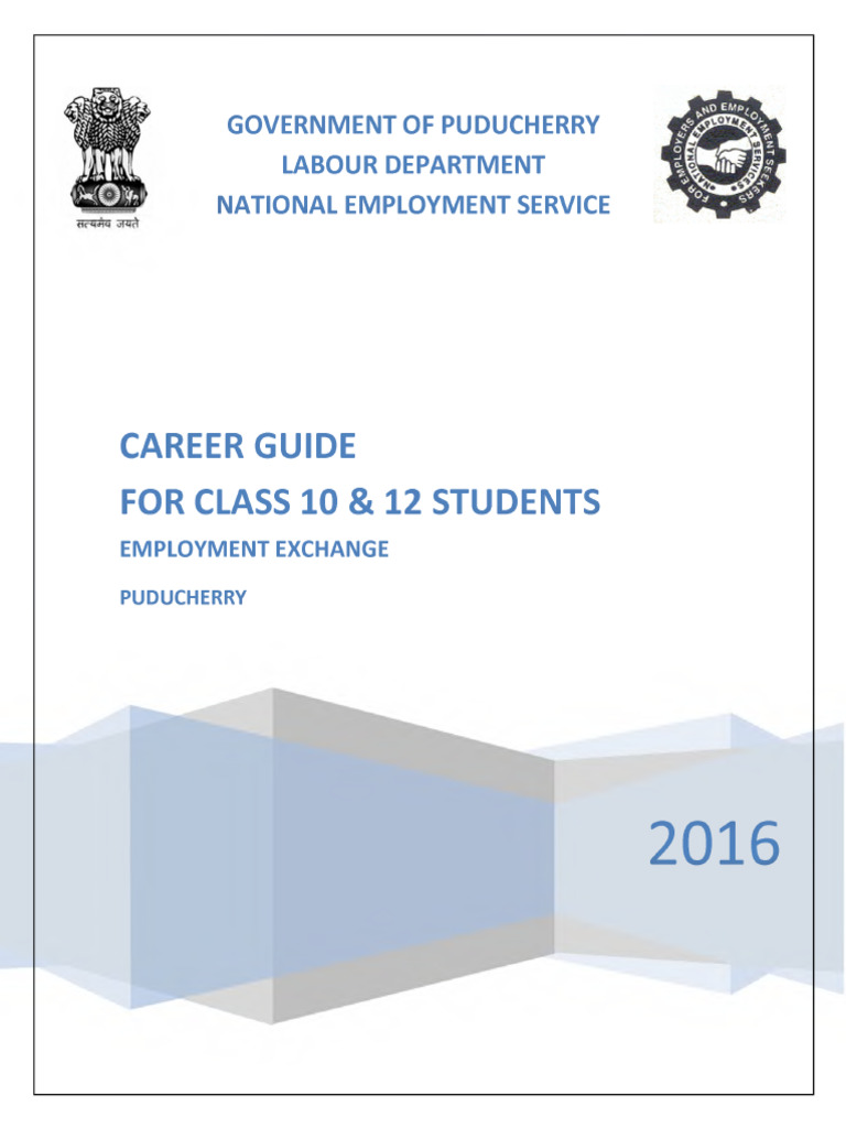 CAREER GUIDE FOR CLASS 10 & 12 STUDENTS Lrdeestudentguide2016 Py | PDF